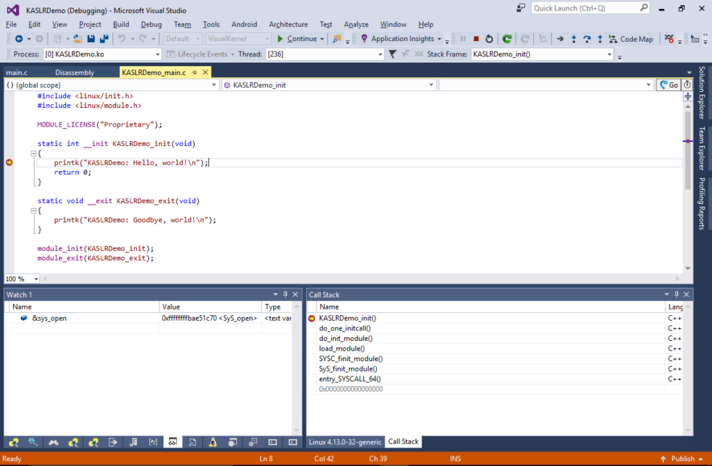 Debugging Linux Kernels with KASLR – Sysprogs Tutorials