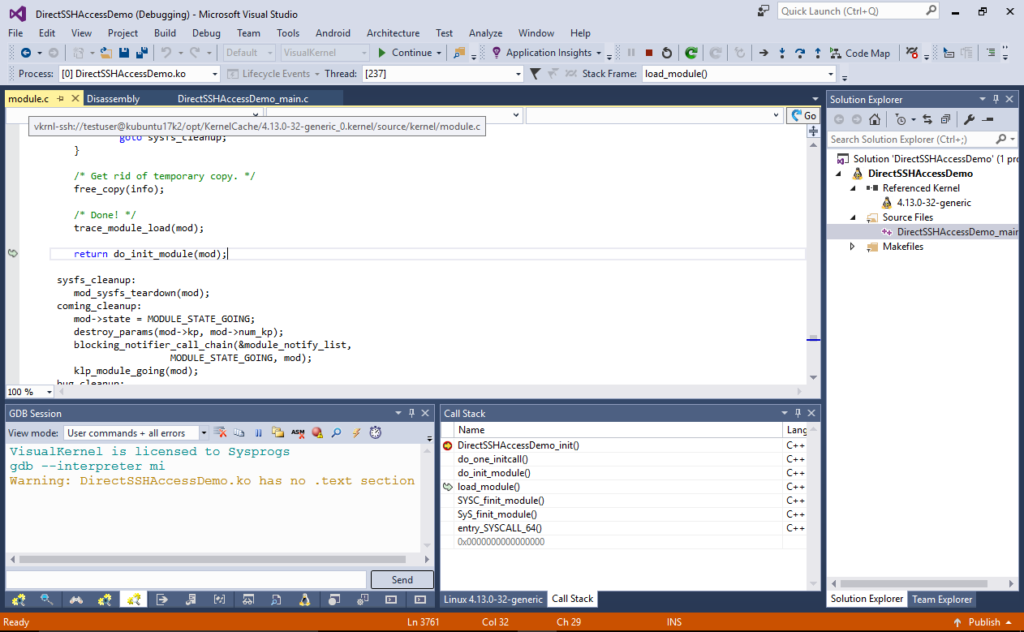 Configuring VisualKernel to access source code directly via SSH – Sysprogs Tutorials