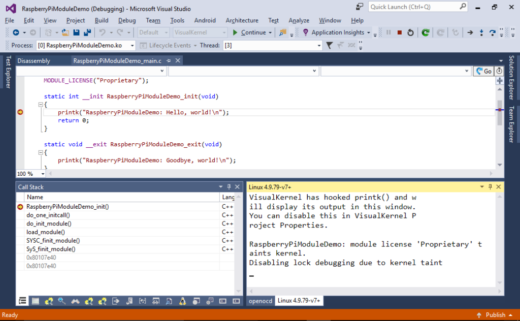 Debugging Raspberry Pi Kernel Module With Visualkernel Sysprogs Tutorials