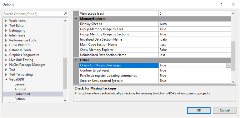 Explaining project format changes in VisualGDB 5.3 | Sysprogs