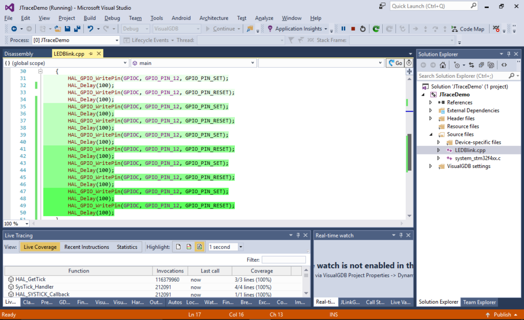 Announcing Visualgdb 54 Preview 3 With Segger J Trace Support Sysprogs